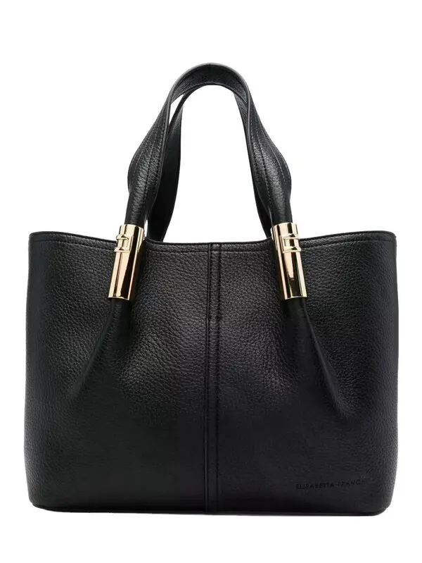 Elisabetta Franchi Leather Tote Bag - Black
