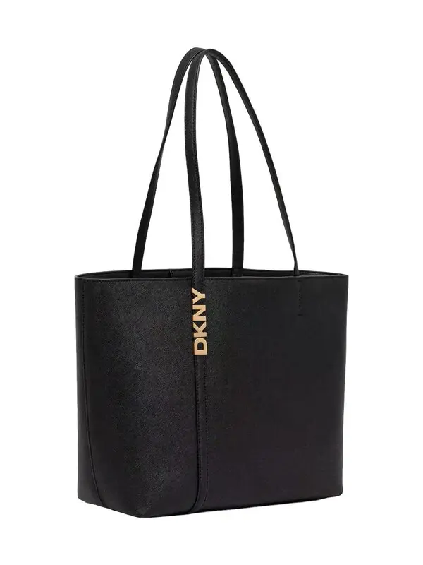Dkny Logo-plaque Tote - Black