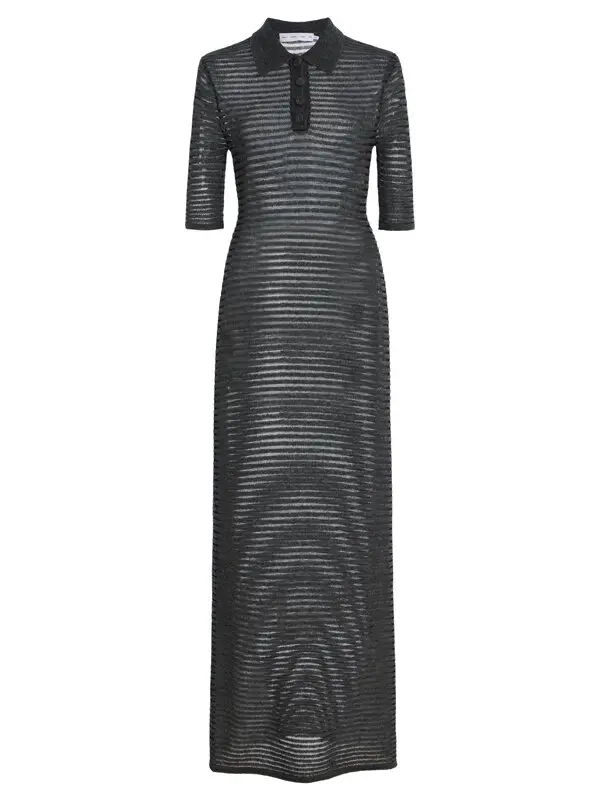 Proenza Schouler White Label Meline D Wool, Cashmere And Silk Maxi Polo Dress - Stripe