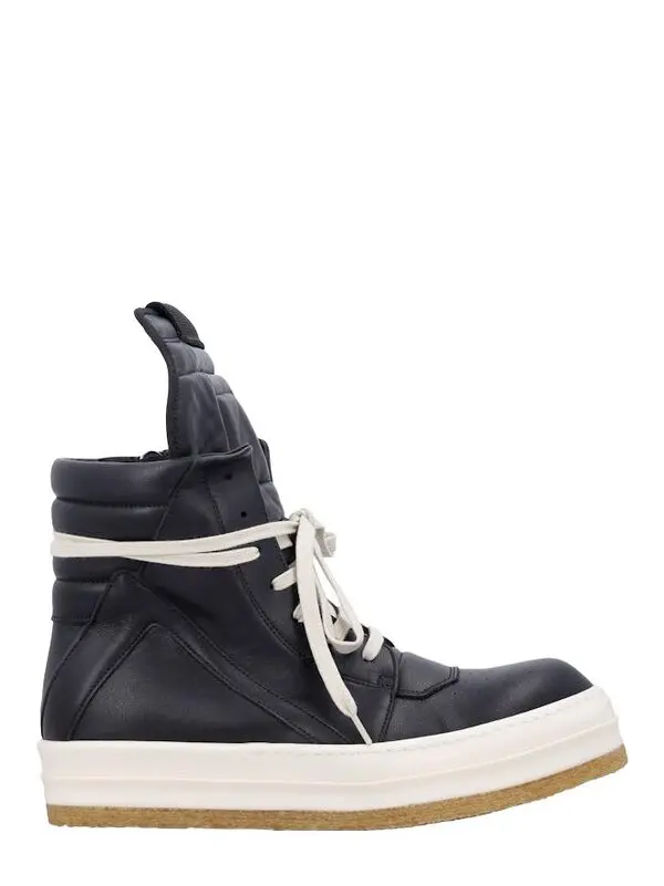 Rick Owens Creep Geobasket High-top Sneakers - Black/milk