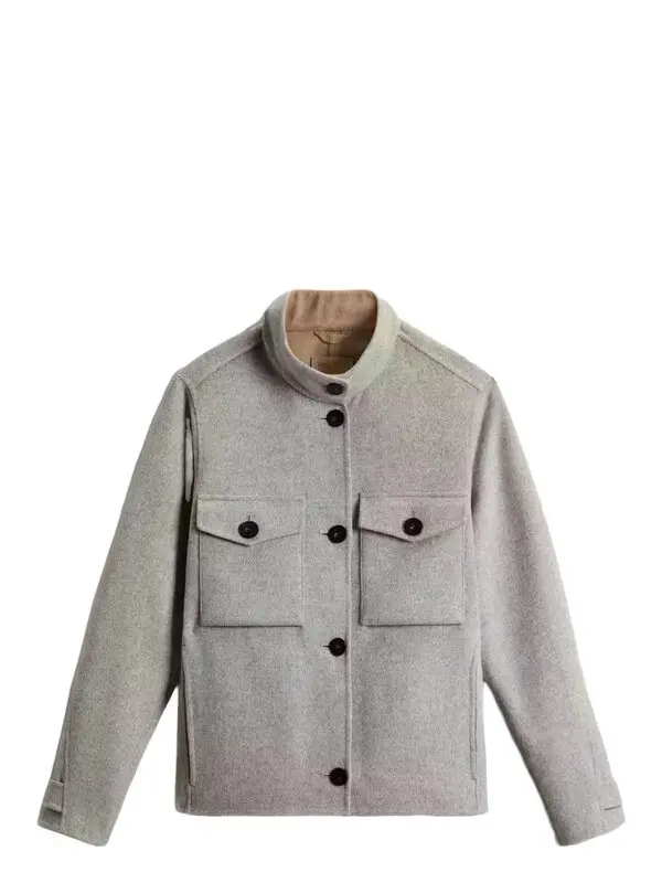 Woolrich Double Flap-pocket Long-sleeve Jacket - Grey