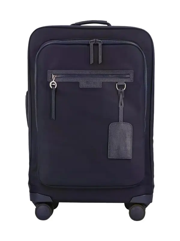 Longchamp Leather-trimmed Wheeled Trolley - Blue