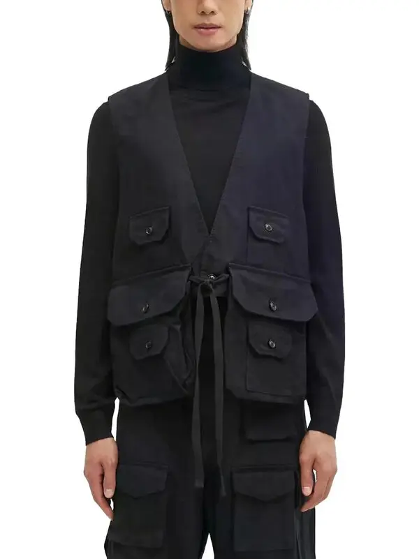 Engineered Garments Multi-pocket Belted Vest - Black