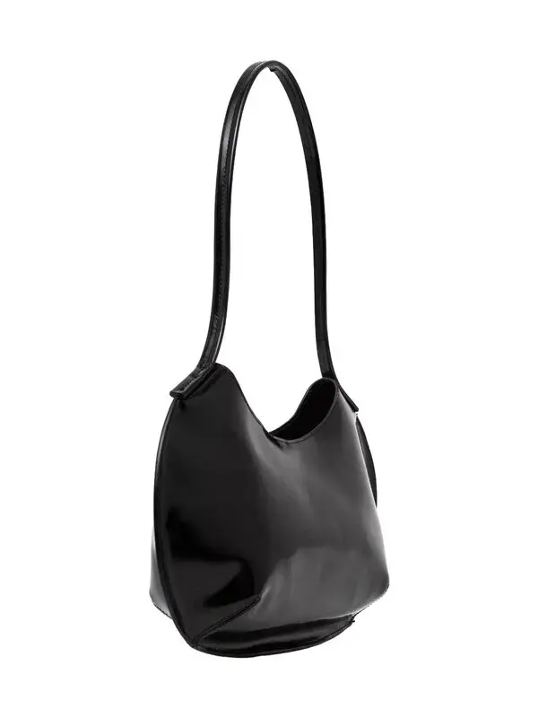 By Far Horner Leather Shoulder Bag - Black