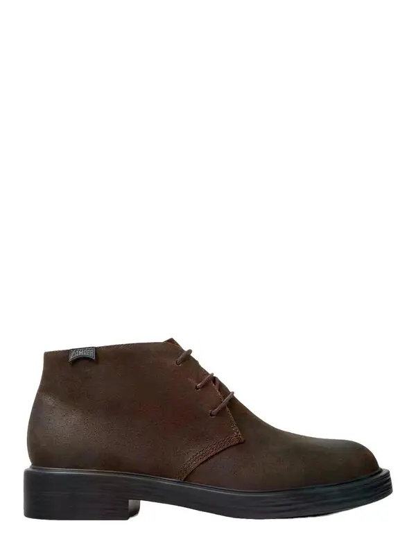 Camper Dean Lace-up Nubuck Leather Boots - Brown