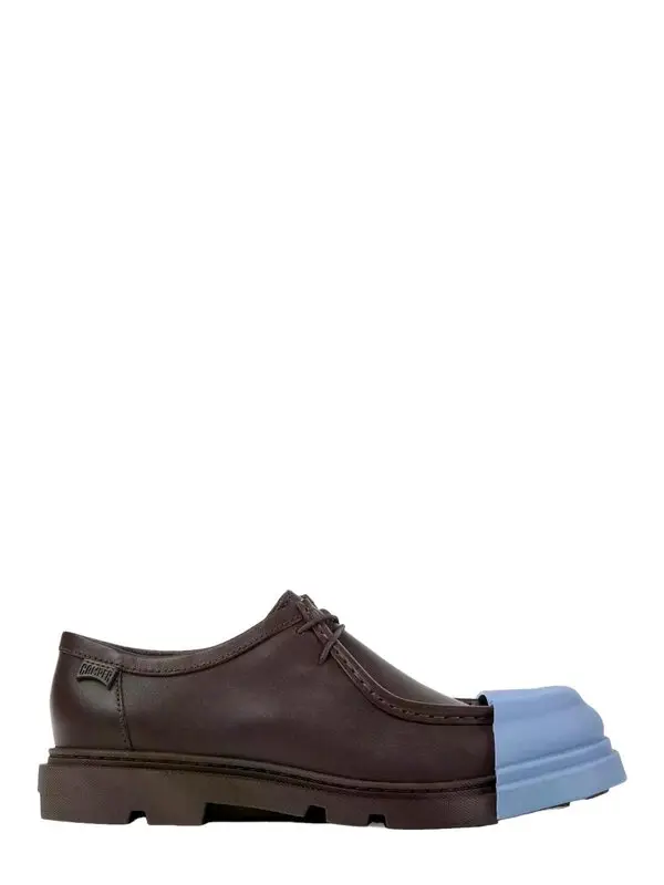 Camper Leather Lace-up Shoes With Rubber Toe Cap - Brown