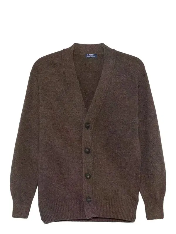 BARBA NAPOLI V-neck Cardigan - Brown