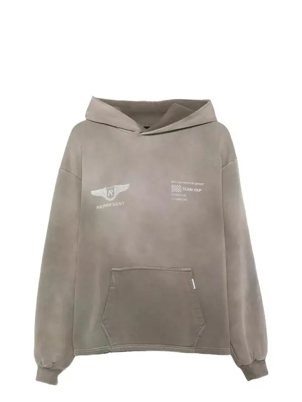 REPRESENT Logo-embellished Hoodie - Neutrals