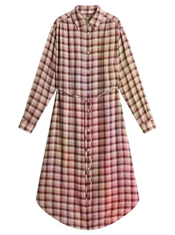 Woolrich Checked Flannel Shirt Dress - Brown