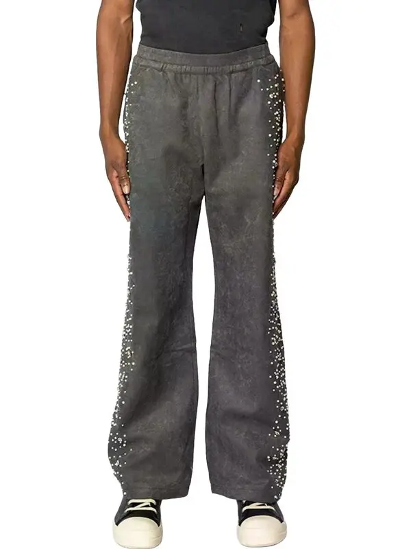 BIRTH OF ROYAL CHILD Pearl-embellished Track Pants - Grey