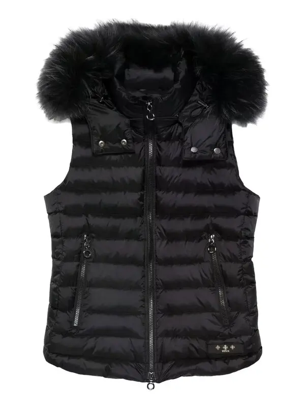 TATRAS Fur-trimmed Hooded Gilet - Black