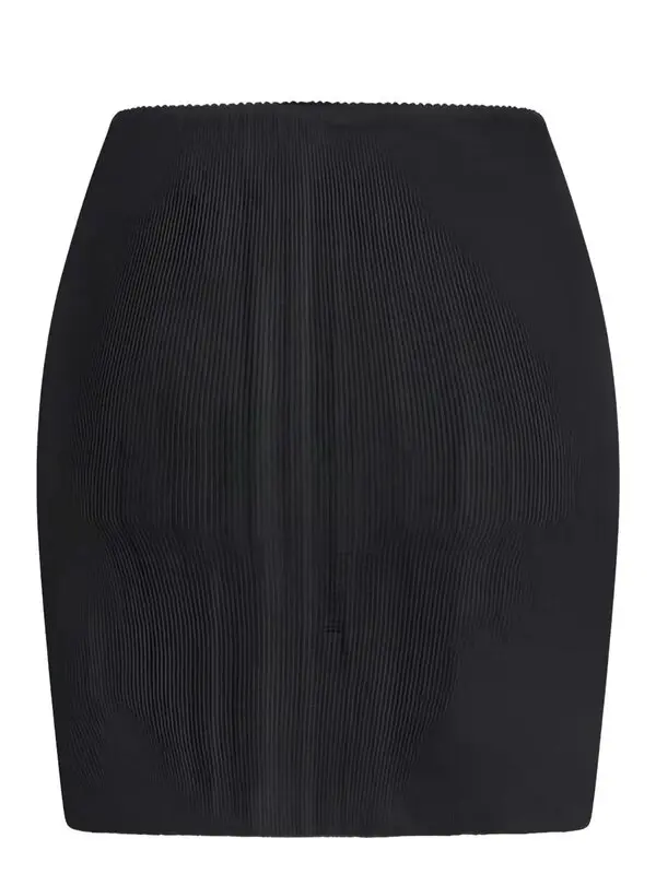 Dolce & Gabbana Ribbed Mini Skirt - Black