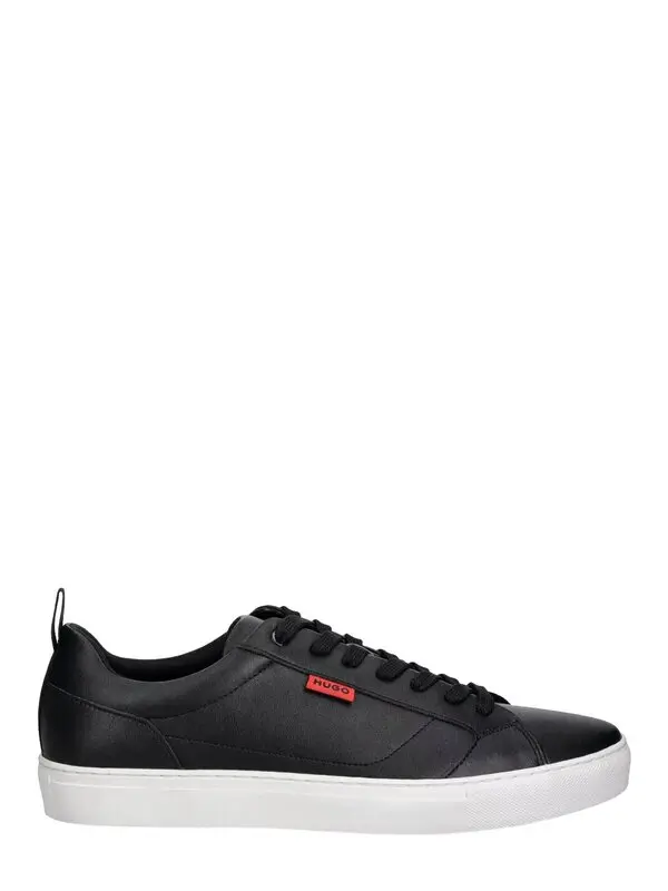 Hugo Morrie Leather Sneakers - Black