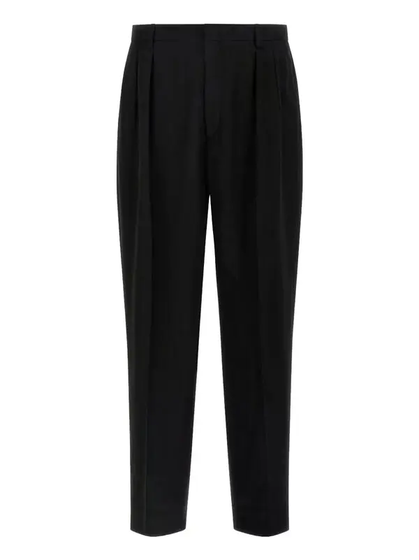 CELLAR DOOR Pleated Pin-tuck Trousers - Black