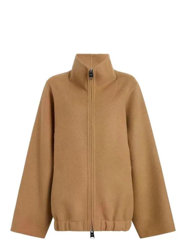 Khaite Wide-sleeve Zip-front Jacket - Brown