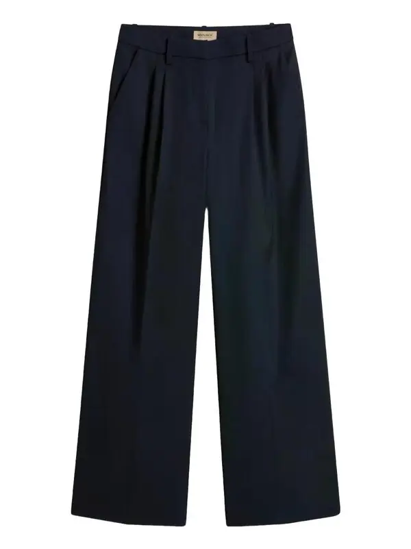 Woolrich Pleated Straight Trousers - Blue