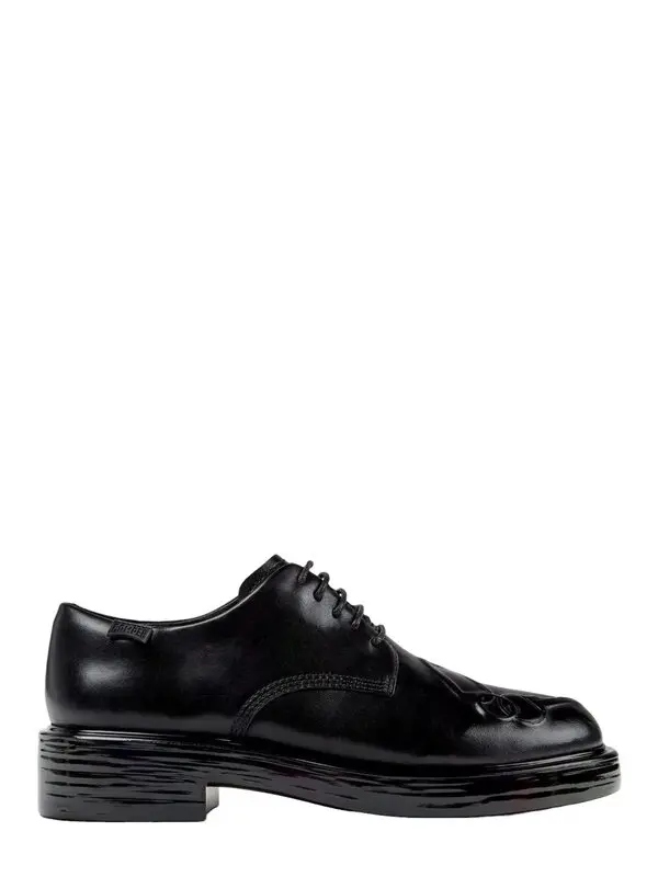 Camper Twins Leather Lace-up Shoes - Black