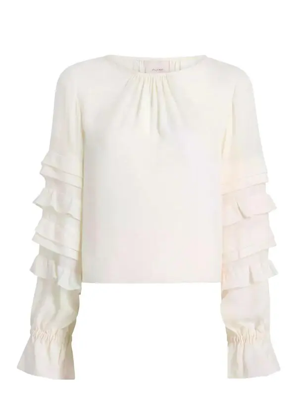 Cinq À Sept Tiered Ruffle Blouse - White