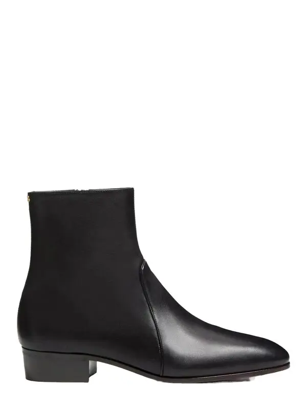 Valentino Garavani Vlogo Signature Zip-up Boots - Black