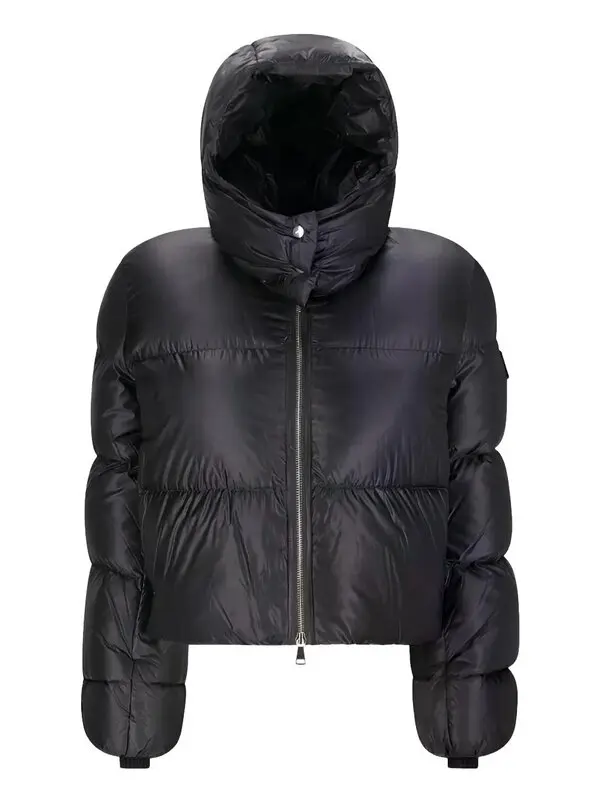 Add Detachable-hood Down Jacket - Black