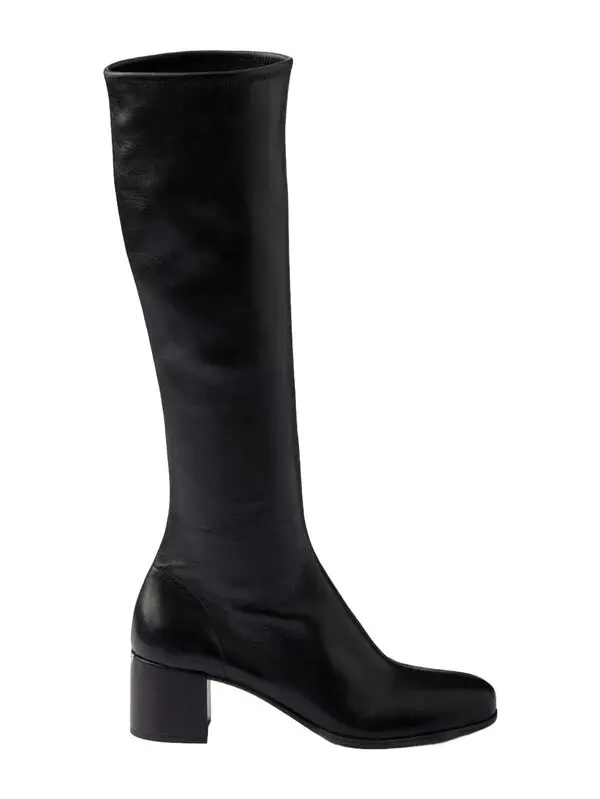 Prada 55mm Nappa Leather Boots - Black