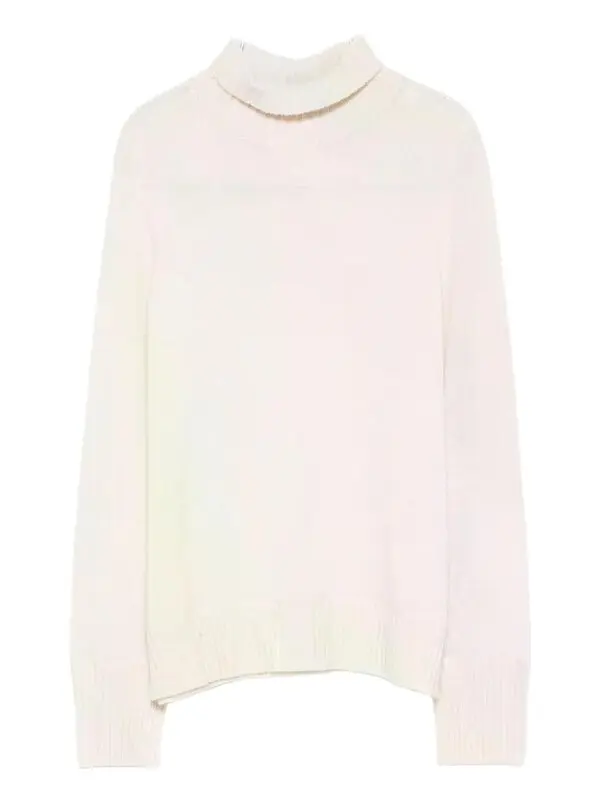 ALLUDE Turtleneck Cashmere Sweater - Neutrals