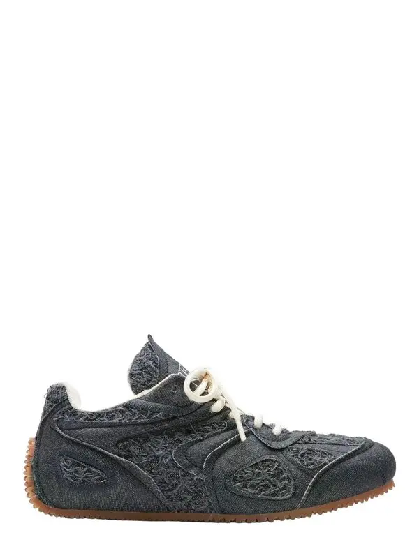 Axel Arigato Slow Runner Frayed-denim Sneakers - Black