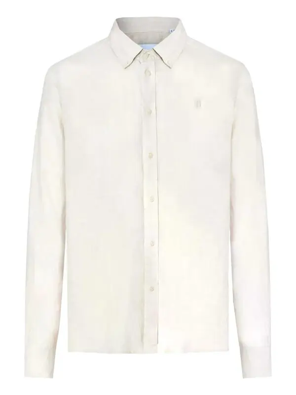 LES DEUX Kristian Linen Long-sleeve Shirt - White