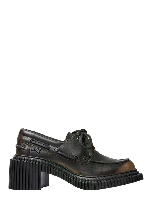 Camper Pix London Leather Platform Shoes - Black