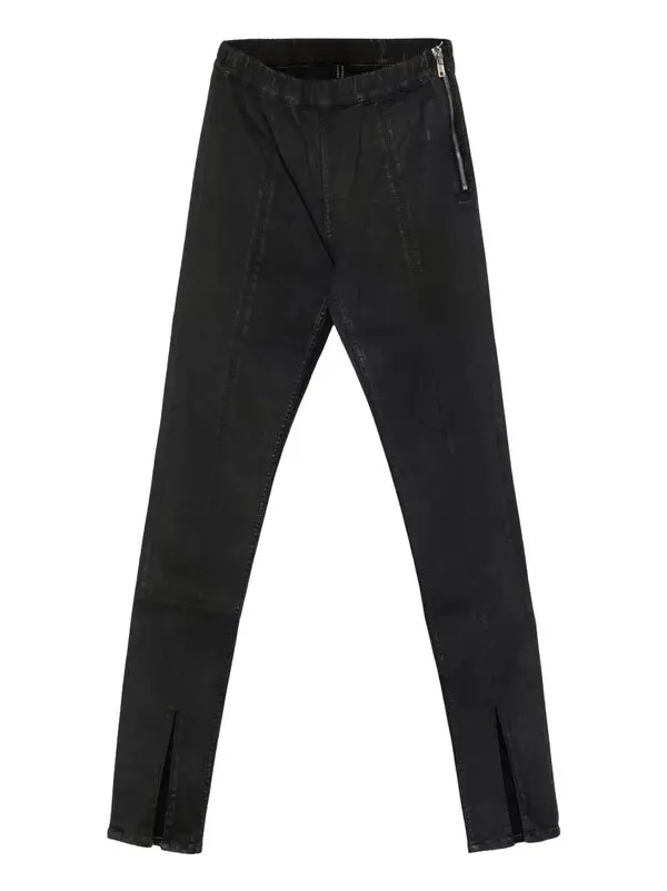 Rick Owens Front-split Zip-detail Jeans - Black