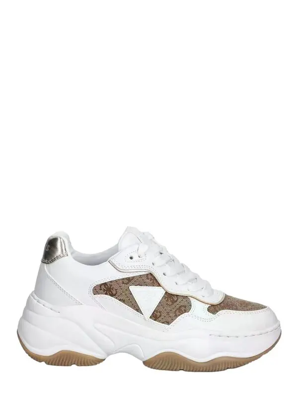 Guess Logo-detail Chunky Sneakers - White