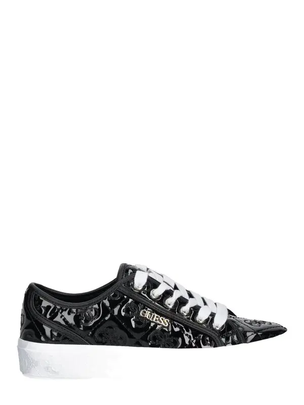 Guess Logo-quilted Sneakers - Black