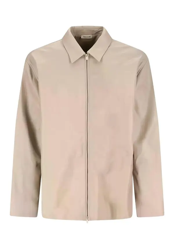 Fear Of God Leather Zip-front Jacket - Neutrals
