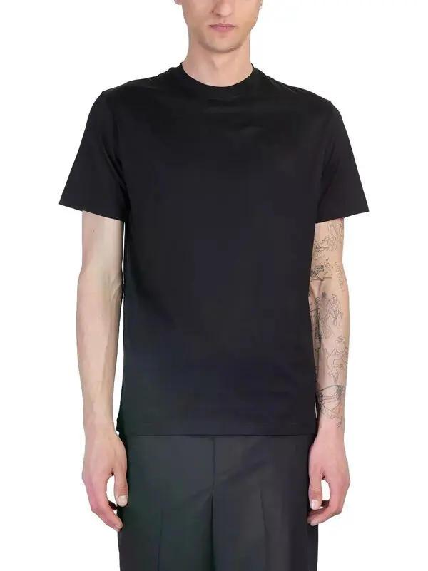 TOKYO JAMES Round-neck Cotton T-shirt - Black