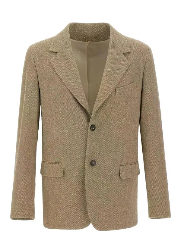 GOLDEN GOOSE Herringbone Notched-lapel Blazer - Brown