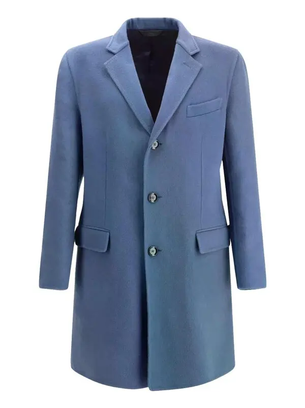 Brioni Wool-cashmere Blend Tailored Coat - Blue