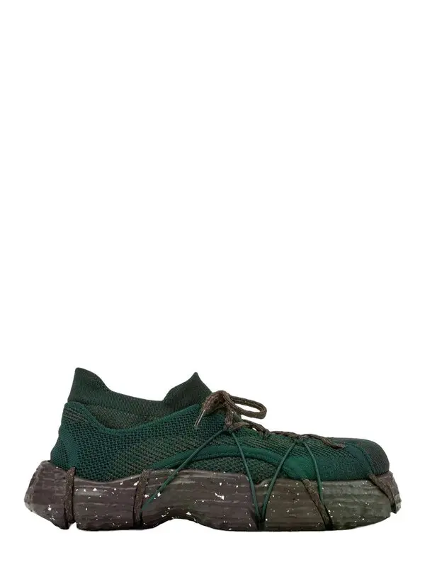 Camper Roku Knitted Lace-up Sneakers - Green