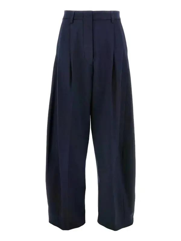 THELATEST Pleated Trousers With Side-pockets - Blue