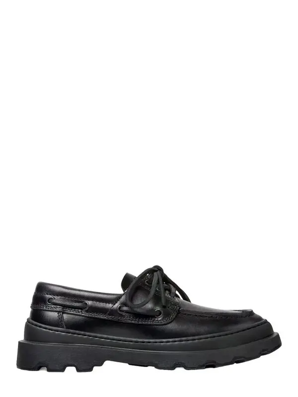 Camper Leather Lace-up Loafers - Black