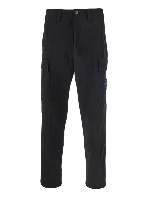 Stone Island Cargo-pocket Trousers - Black