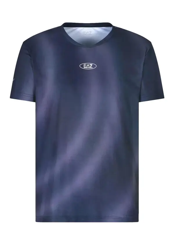 Emporio Armani Logo-print Jersey T-shirt - Blue