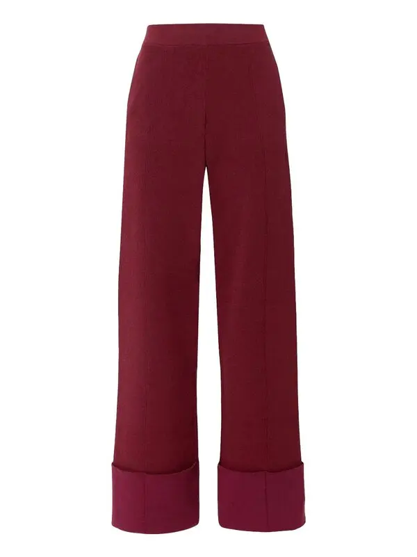 Altuzarra Jordan Wide-leg Knit Pants - Plum