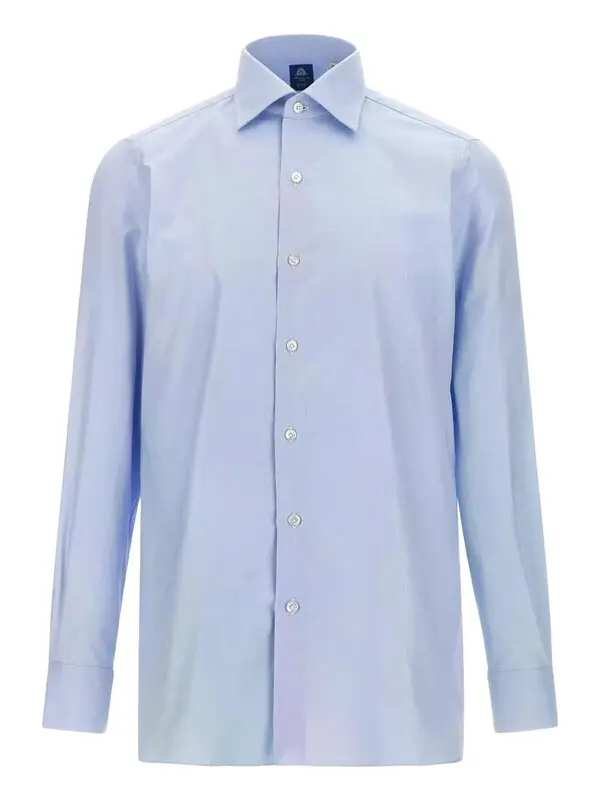 FINAMORE 1925 Button-cuffed Cotton Shirt - Blue