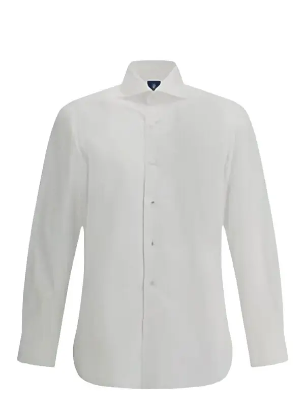 FINAMORE 1925 Long-sleeve Button-up Shirt - White