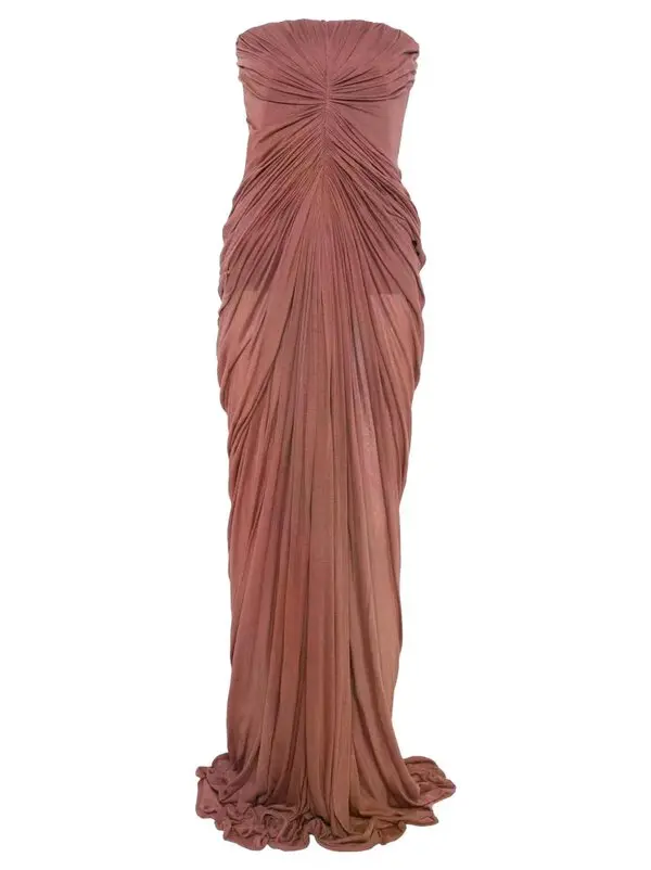 Rick Owens Draped Strapless Maxi Dress - Pink