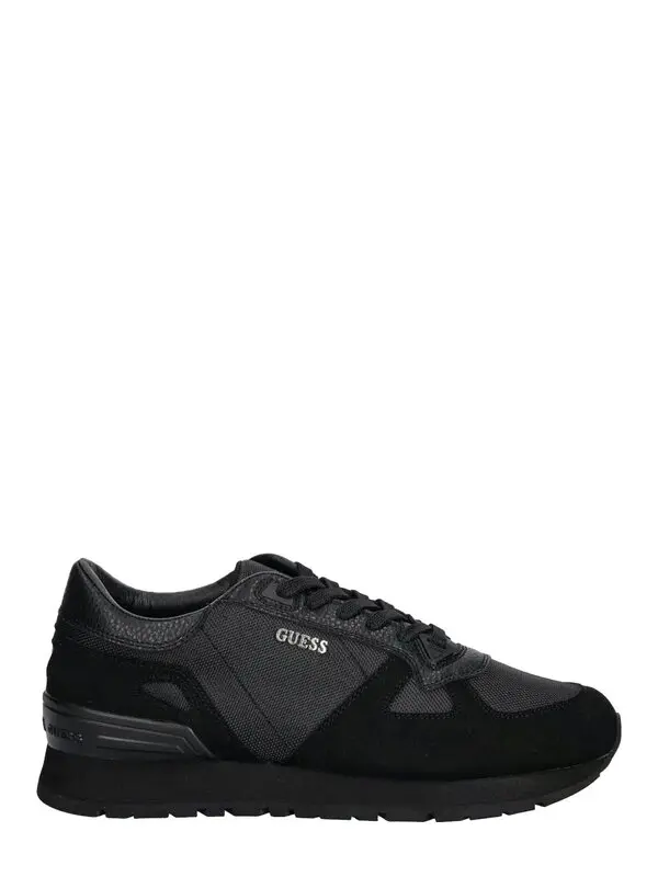 Guess Textured Panel Sneakers - Black
