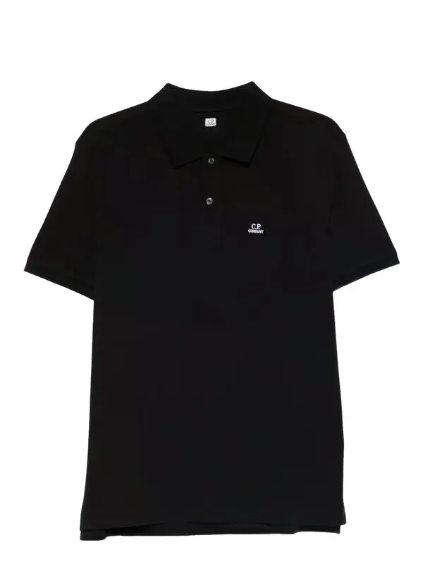 C.P. COMPANY Logo Polo Shirt - Black