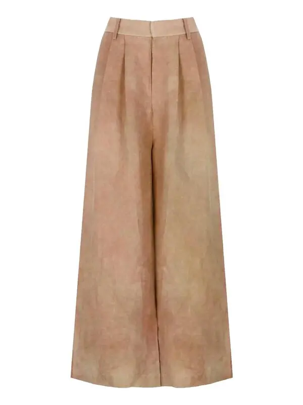 UMA WANG Pleated-front Trousers - Brown