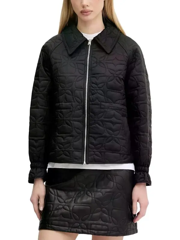 Hugo Floral-quilted Jacket - Black