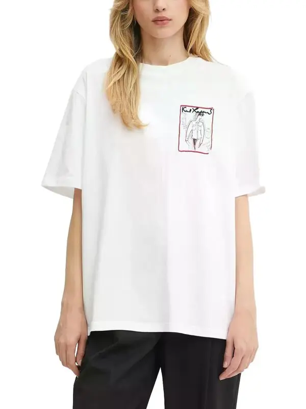 Karl Lagerfeld Sketch-print T-shirt - White